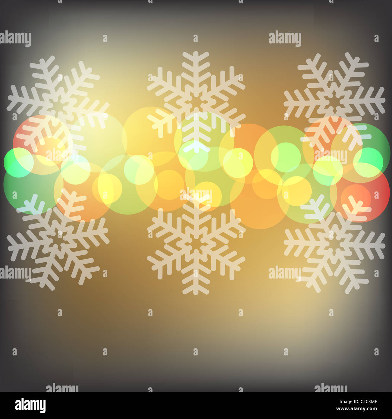 Christmas Lights and Snowflakes Background Stock Photo - Alamy