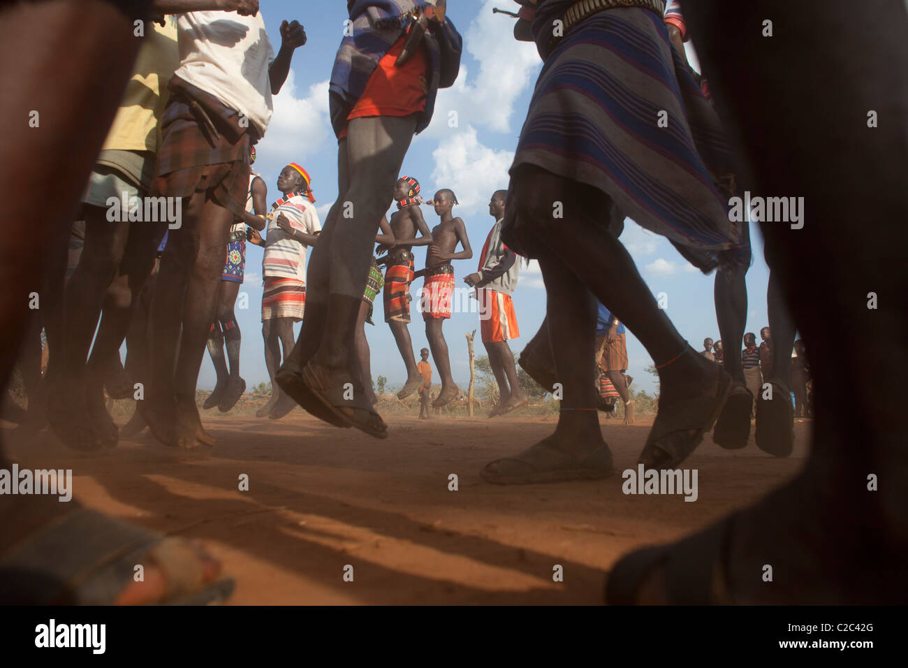 Ceremonial dances, conducted by the Karo, Hamar and Beshada tribes of ...