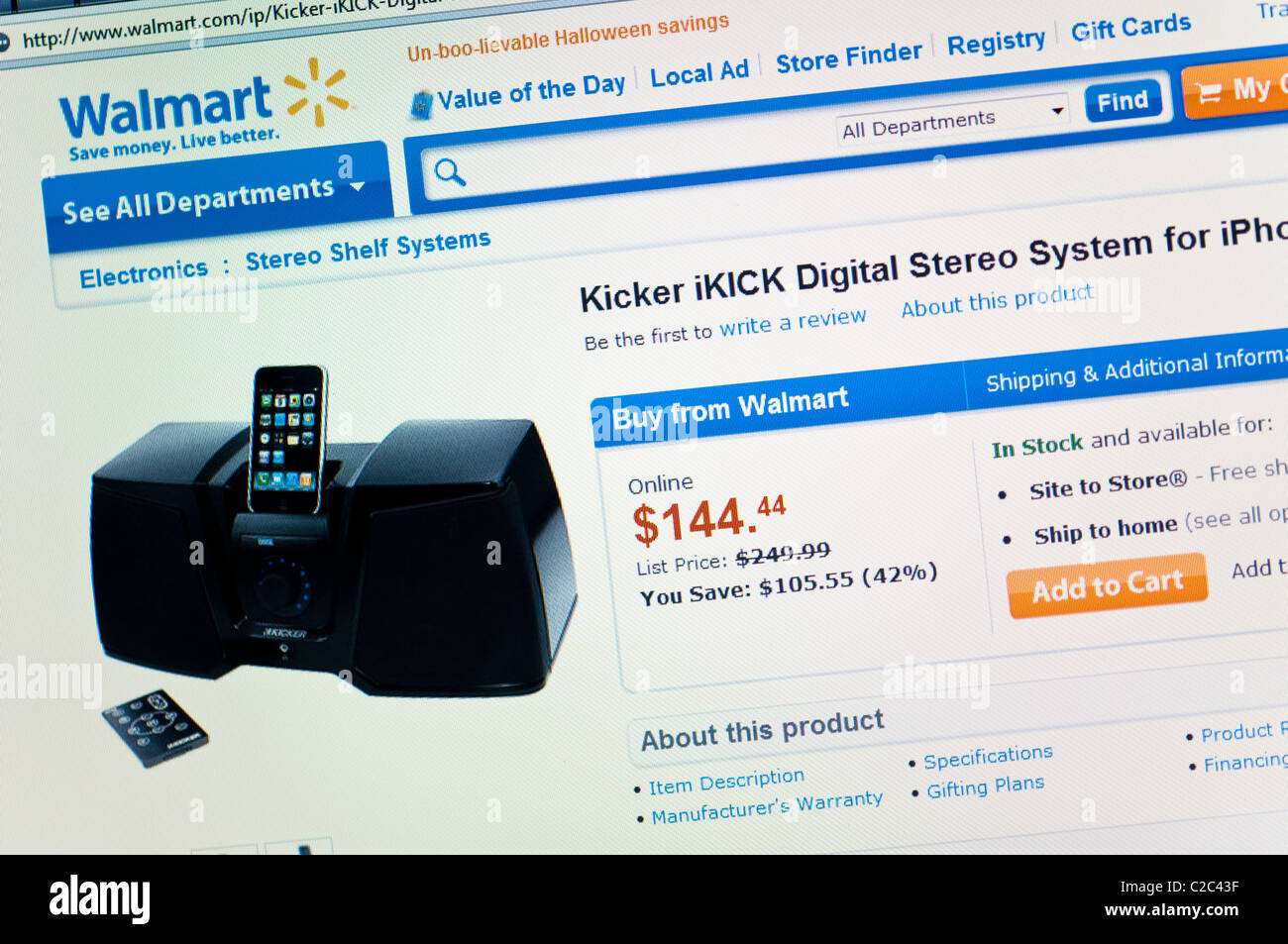 Walmart website screenshot Stock Photo - Alamy