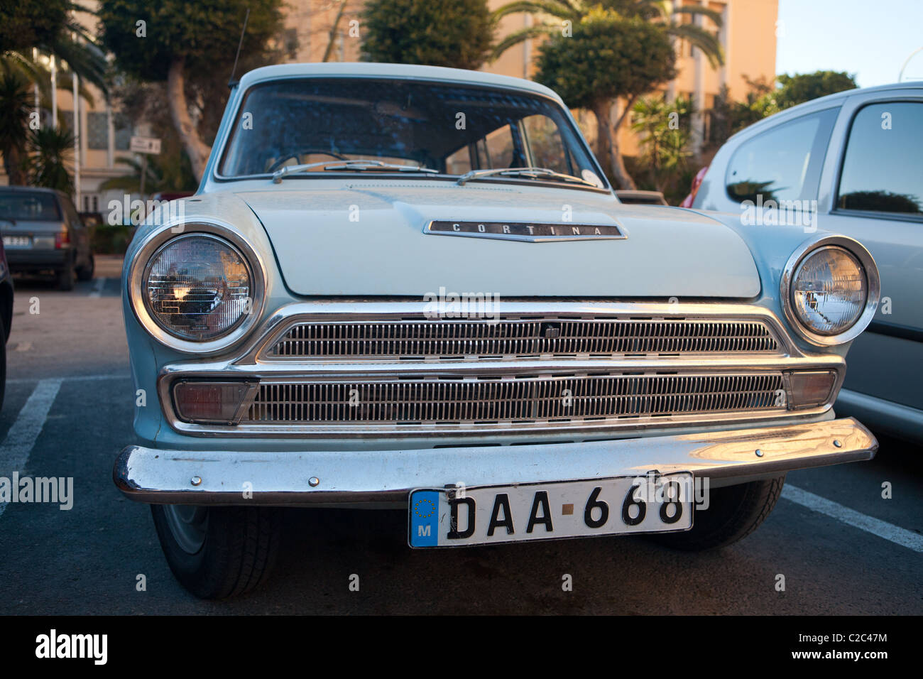A Ford Cortina Mk1 Car in a Maltese Car Park Stock Photo - Alamy