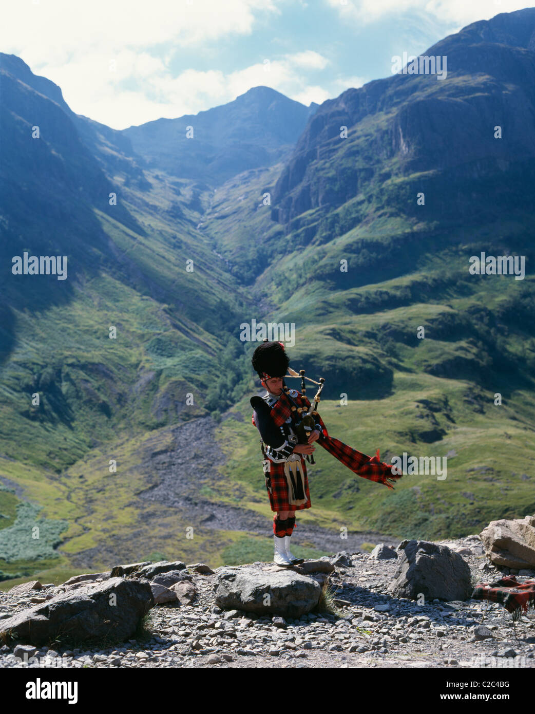 Scottish Piper Highlands Scotland Stock Photo - Alamy