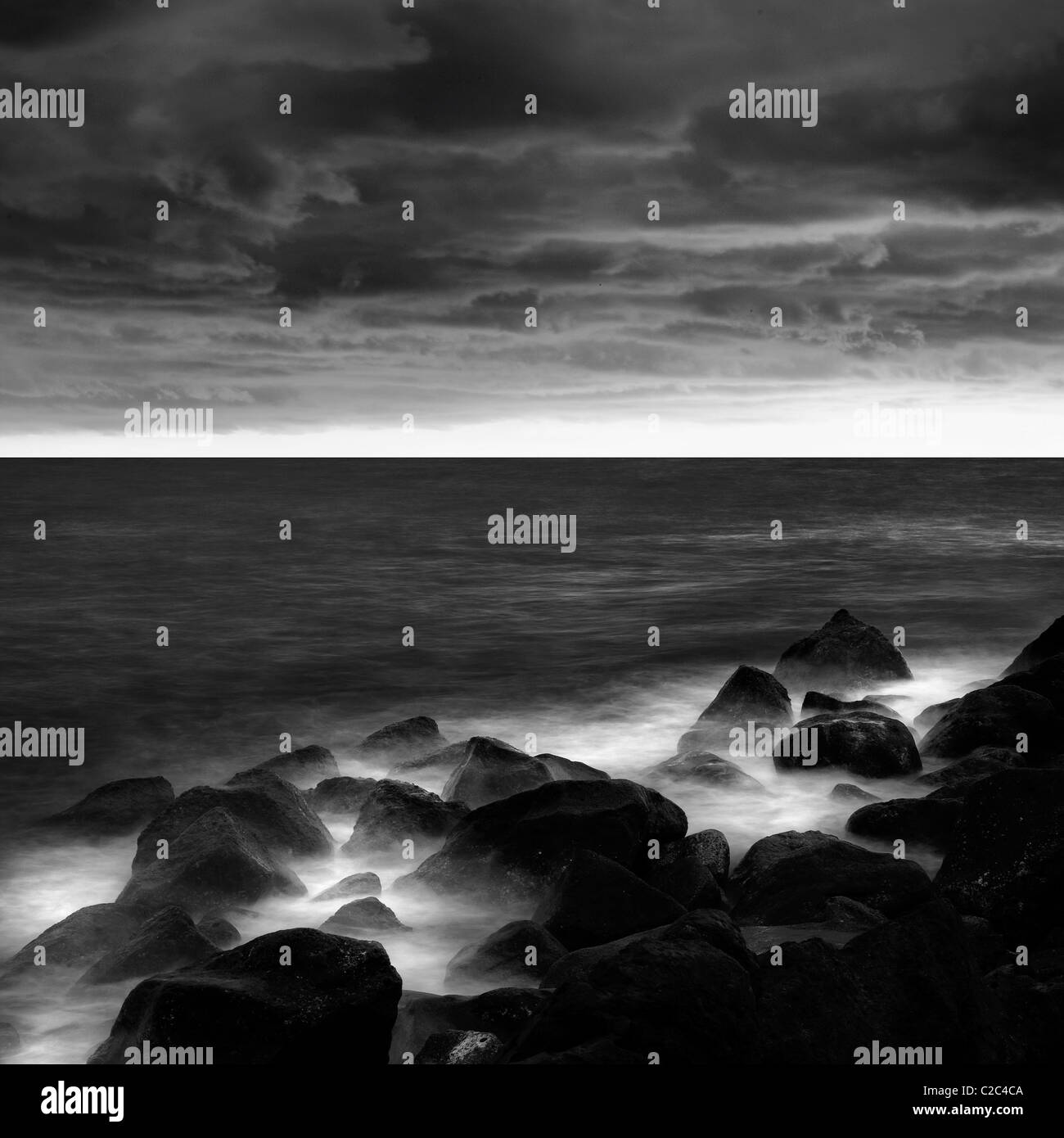 Stormy rocks Black and White Stock Photos & Images - Alamy