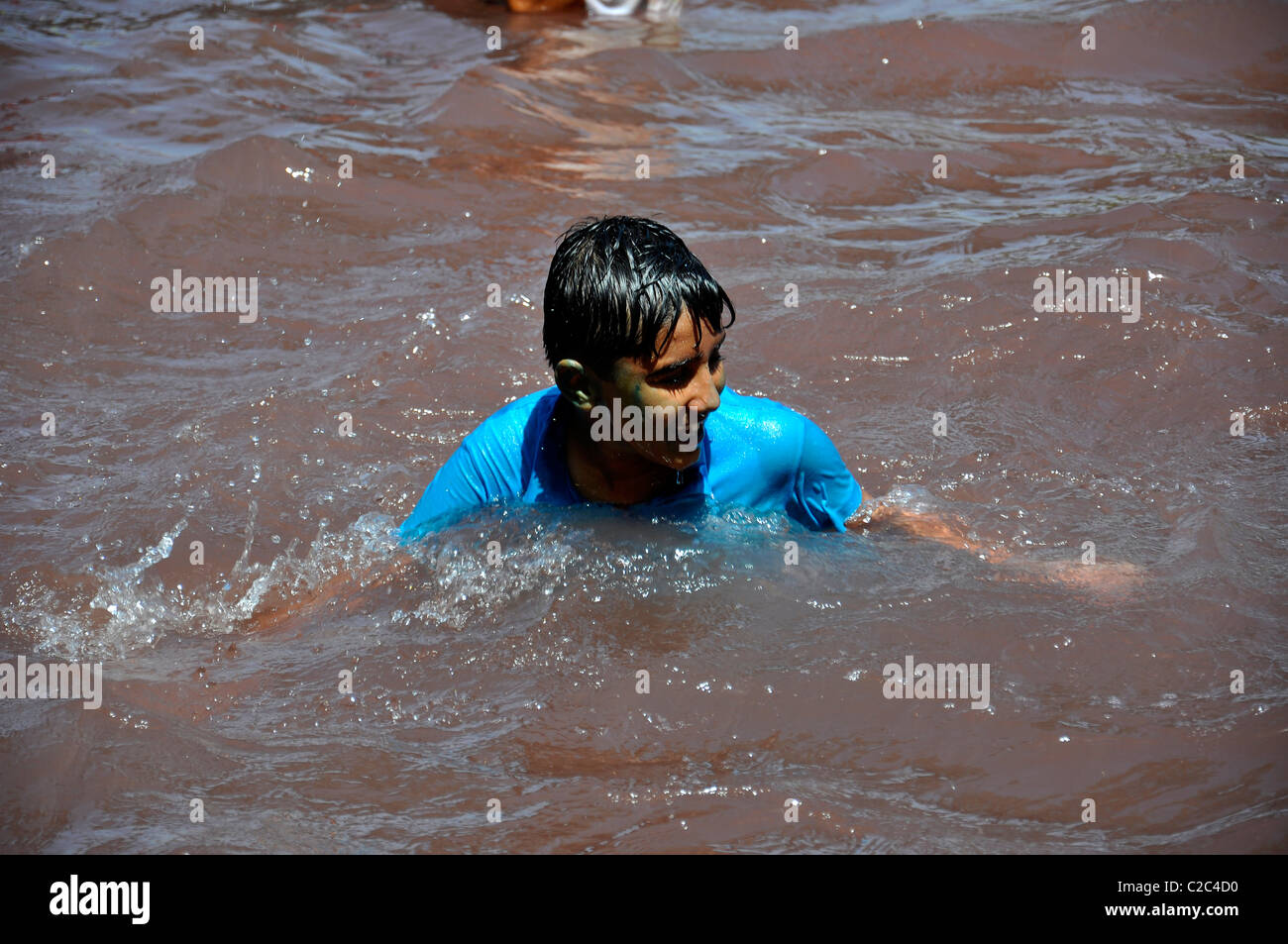 A boy in water Stock Photo - Alamy