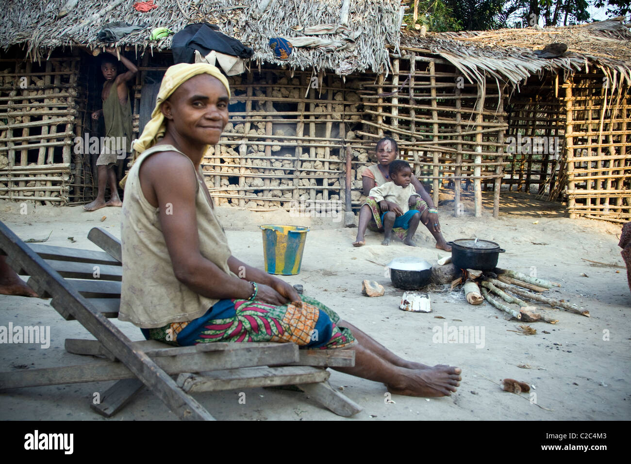 Pygmies ,Betou ,Ubangi River ,Republic of Congo Stock Photo - Alamy