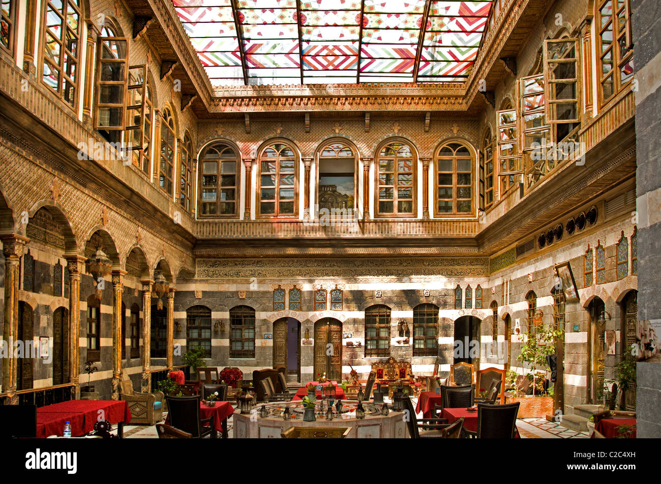 Agenor Palace Boutique Hotel Restaurant Old Damascus Syria Stock Photo ...