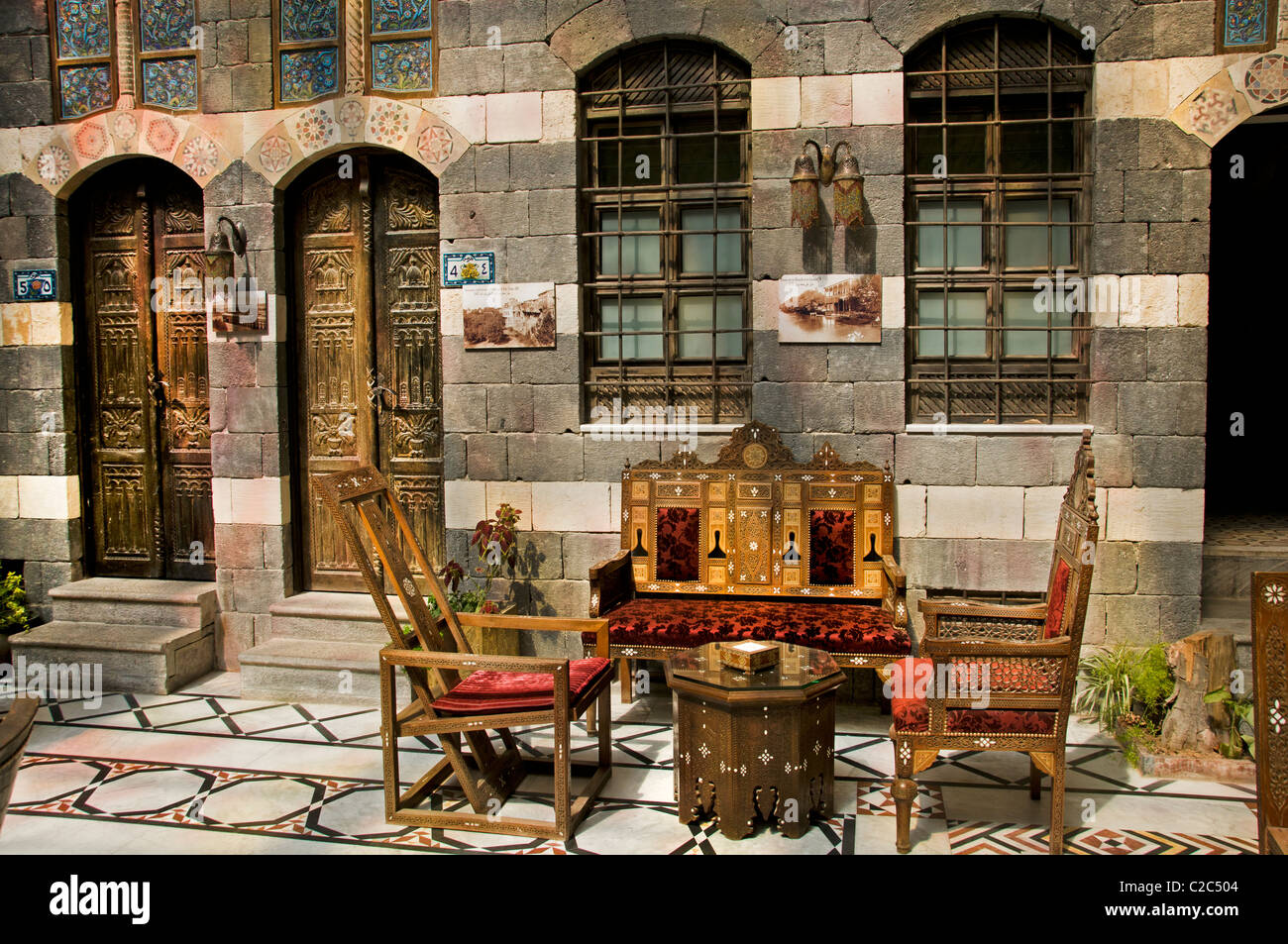 Agenor Palace Boutique Hotel Restaurant Old Damascus Syria Stock Photo ...