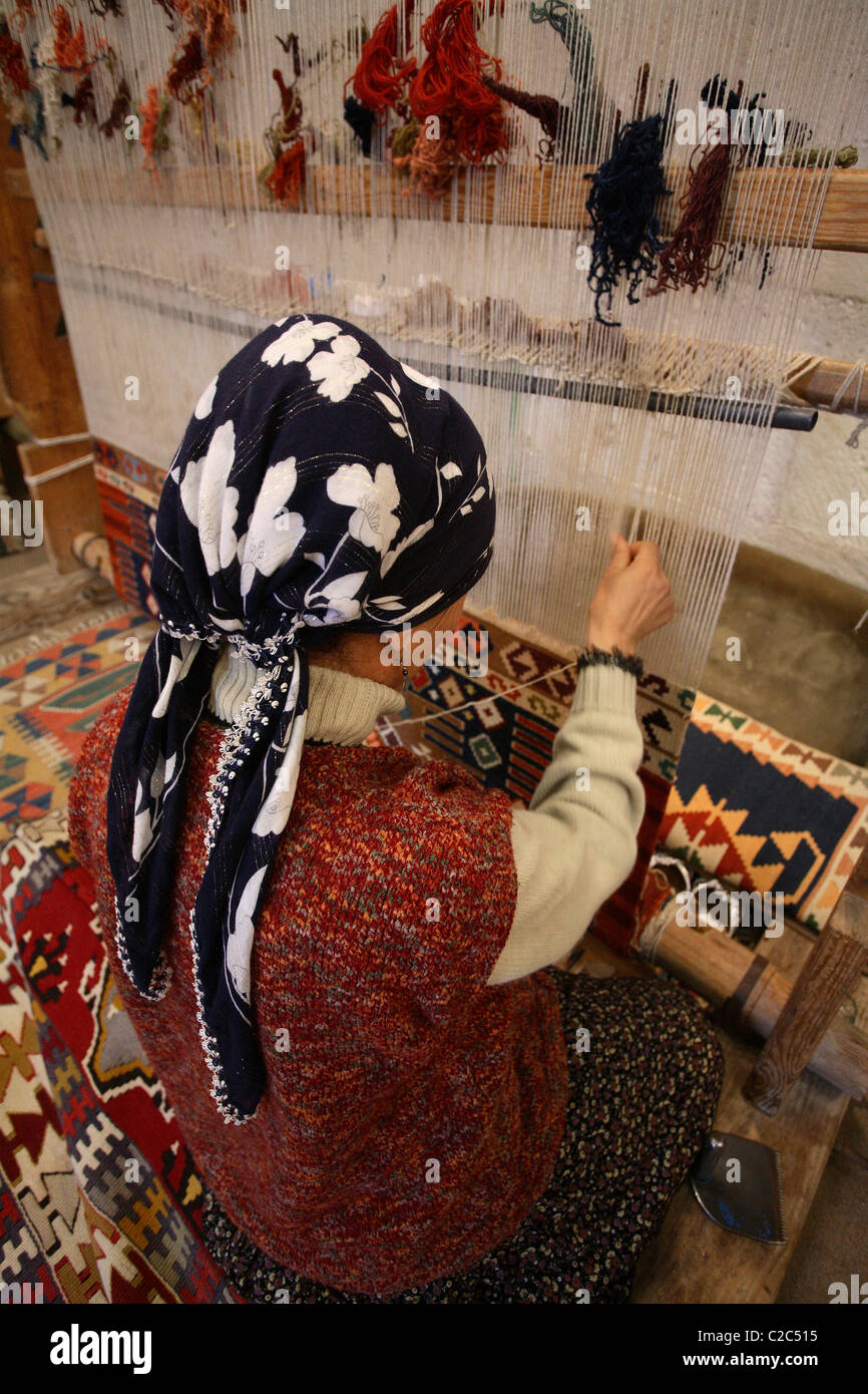 Carpet Weaver Cappadocia Turkey Stock Photo - Alamy