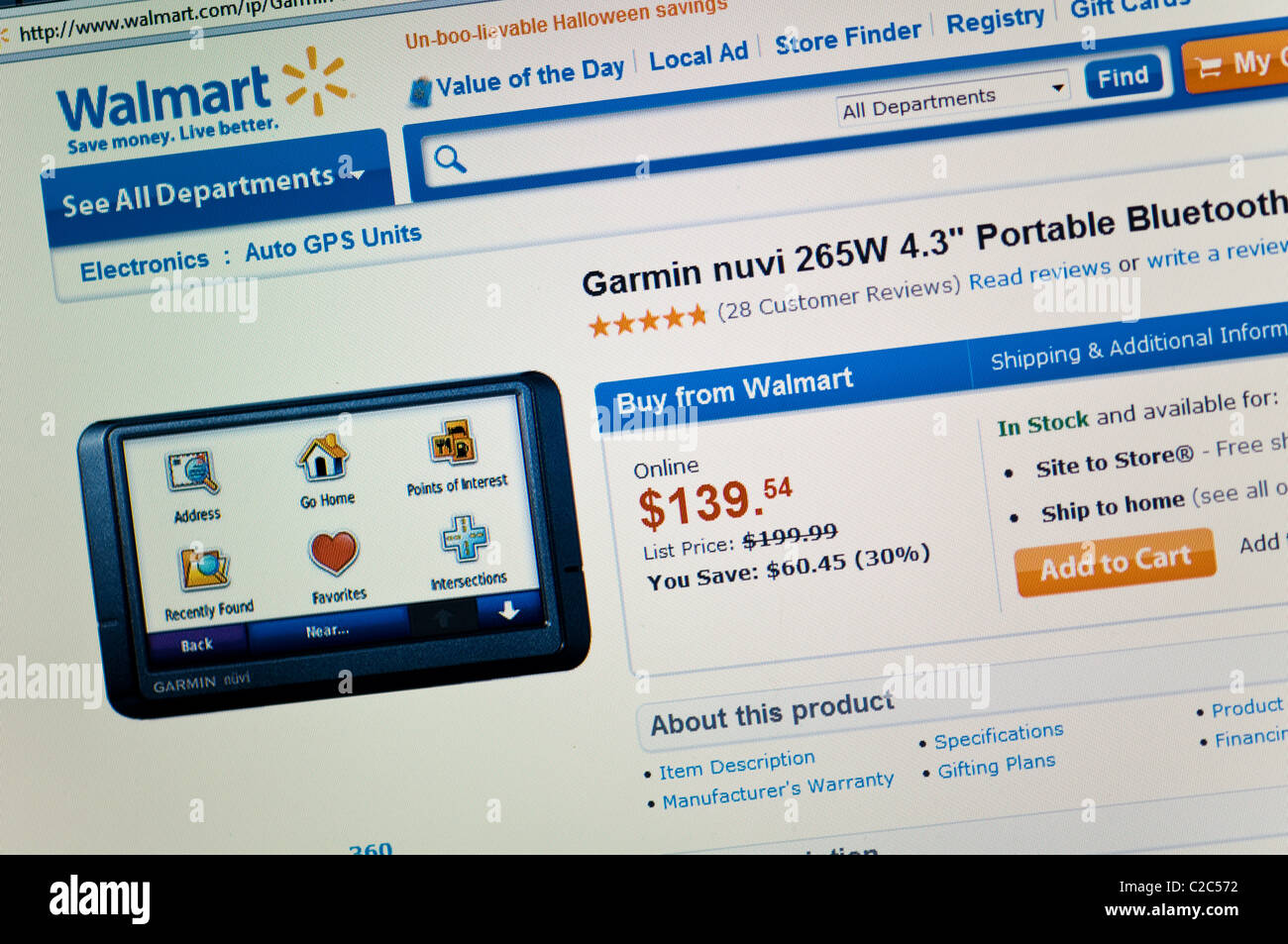 Walmart website screenshot Stock Photo - Alamy