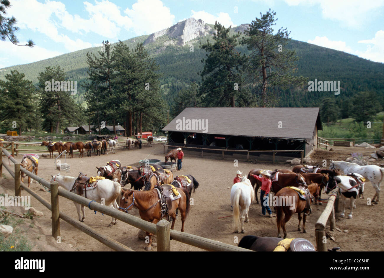 Riding Stables Colorado USA Stock Photo - Alamy