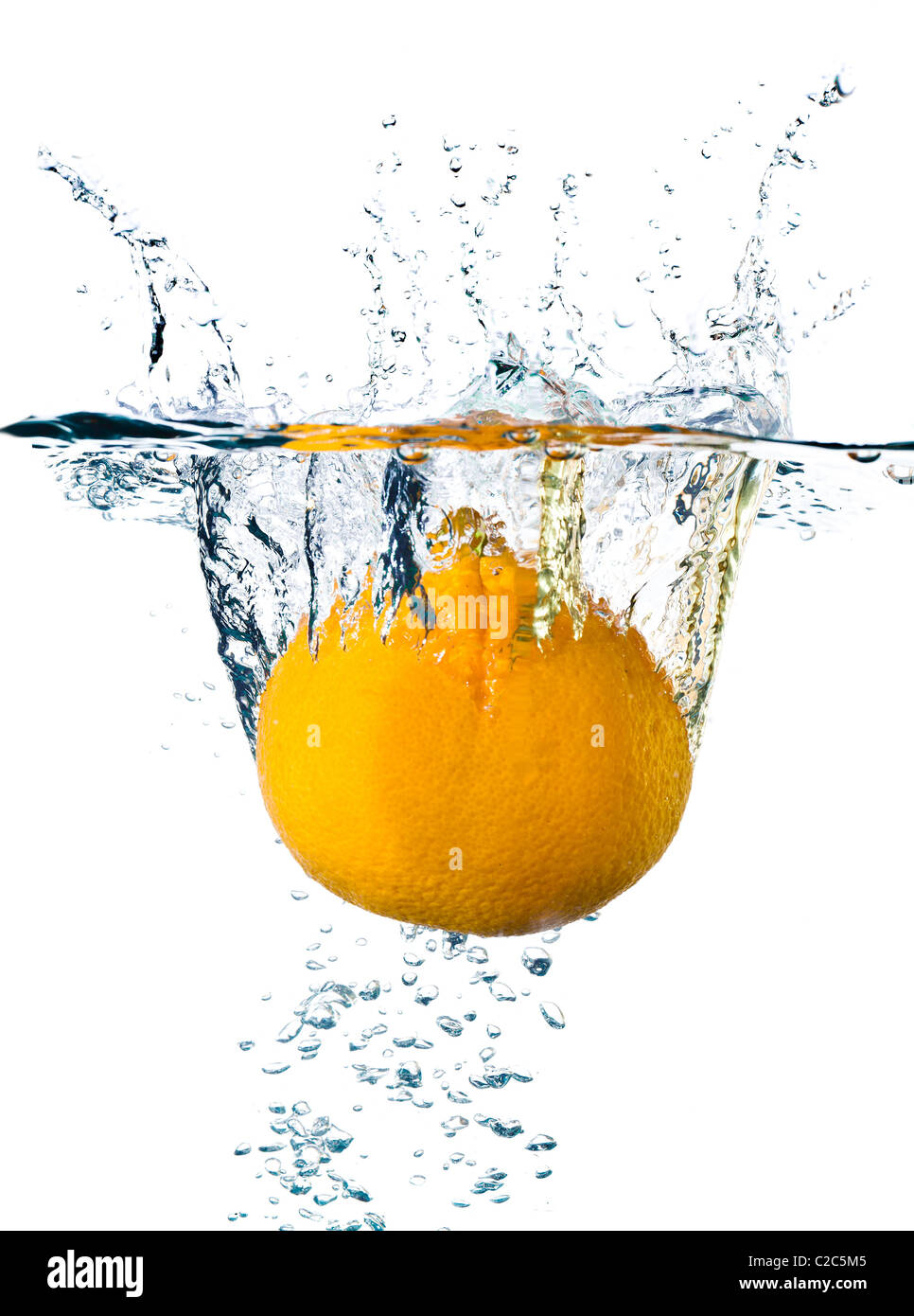 Orange water splash hi-res stock photography and images - Alamy
