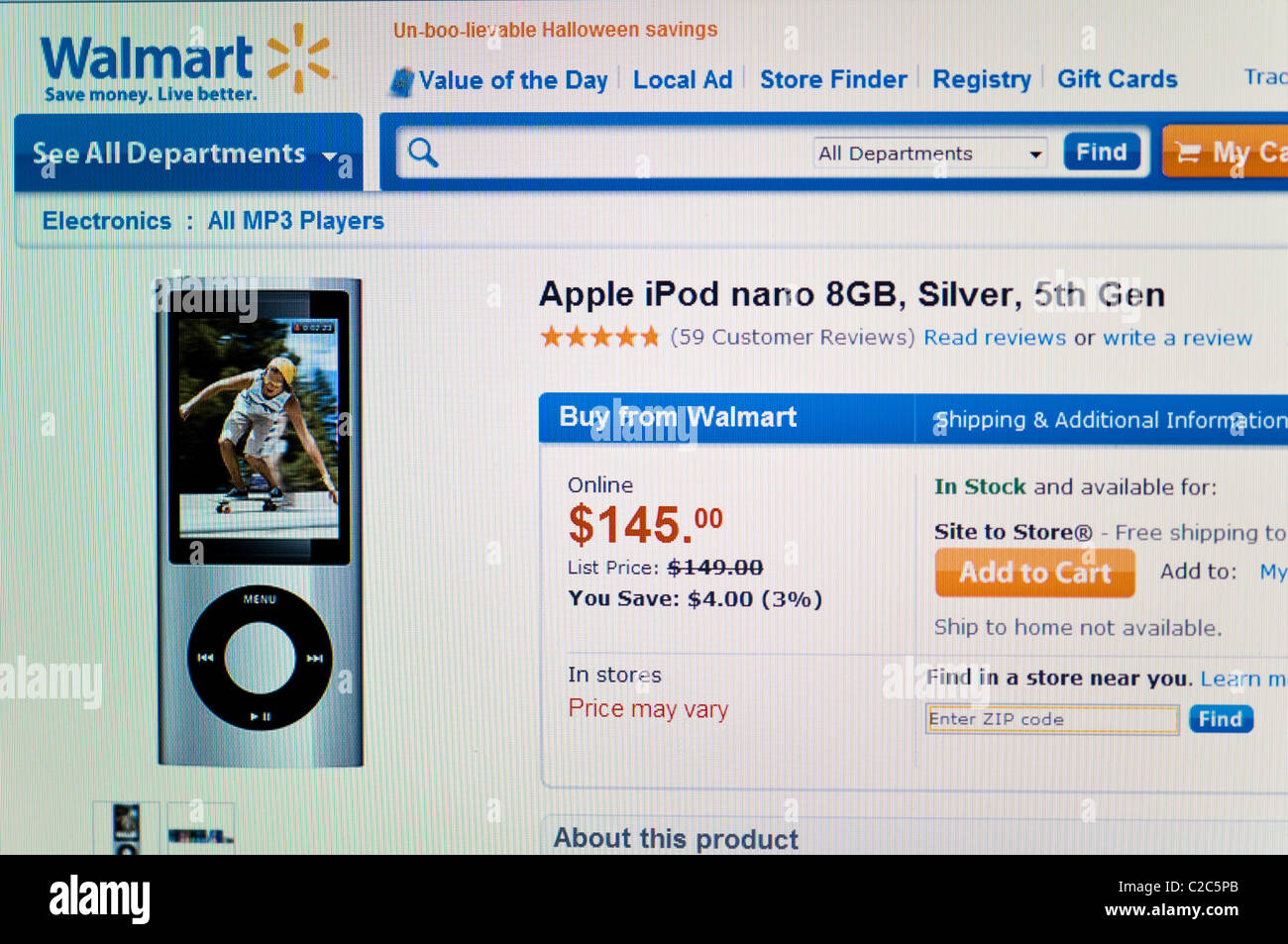 Walmart website screenshot Stock Photo - Alamy