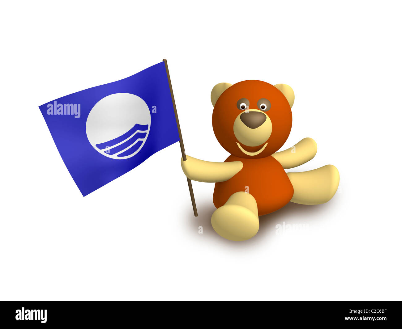 Blue flag logo icon flag Stock Photo - Alamy