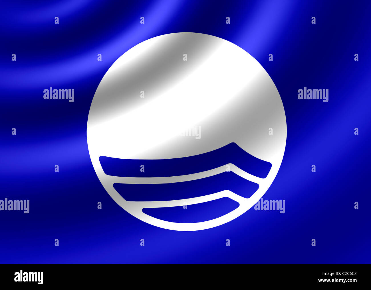 Blue flag logo icon flag Stock Photo - Alamy