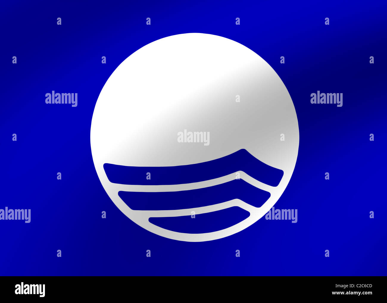 Blue flag logo icon flag Stock Photo - Alamy