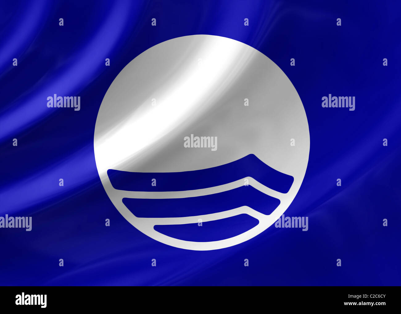 Blue flag logo icon flag Stock Photo - Alamy