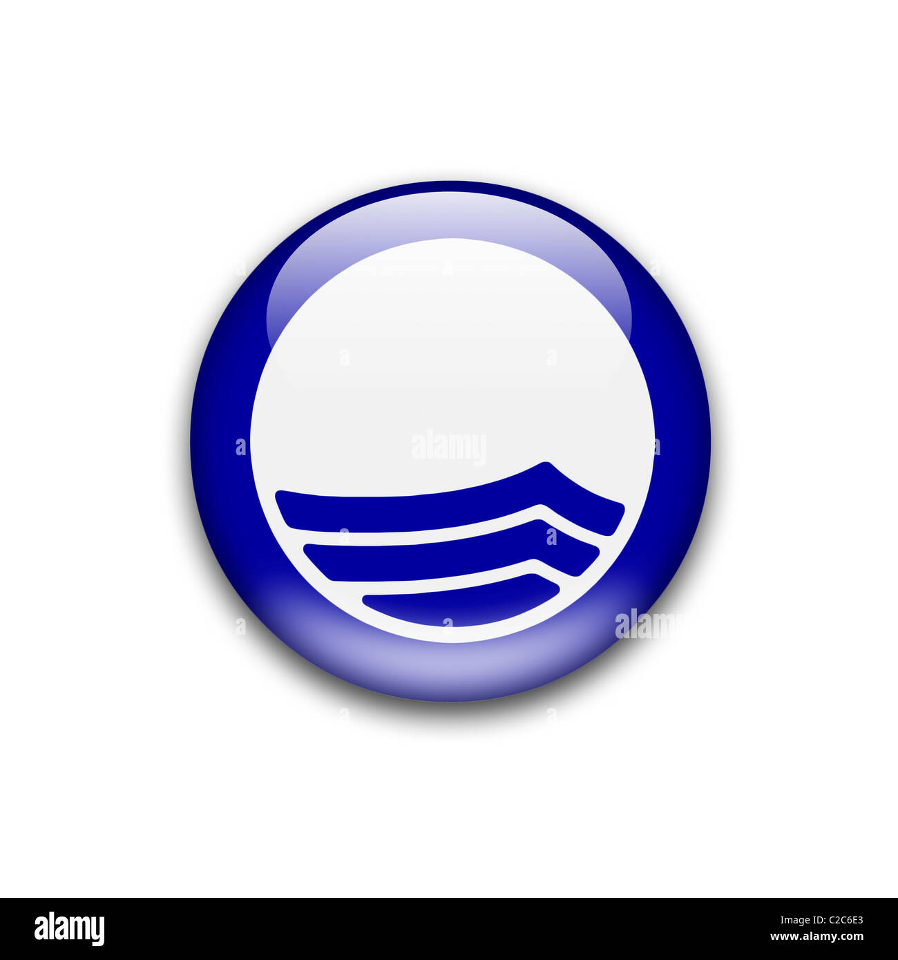 Blue flag logo icon flag Stock Photo - Alamy