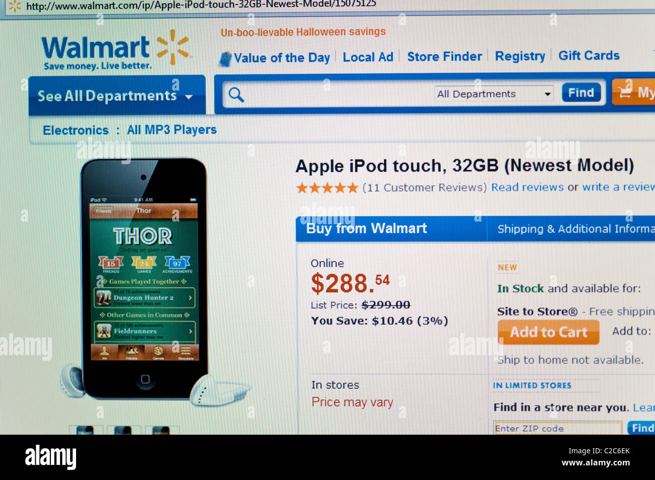 Walmart website screenshot Stock Photo - Alamy