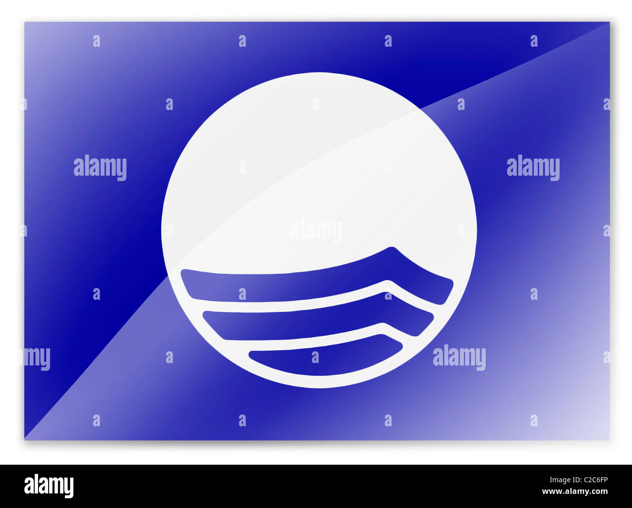 Blue flag logo icon flag Stock Photo - Alamy