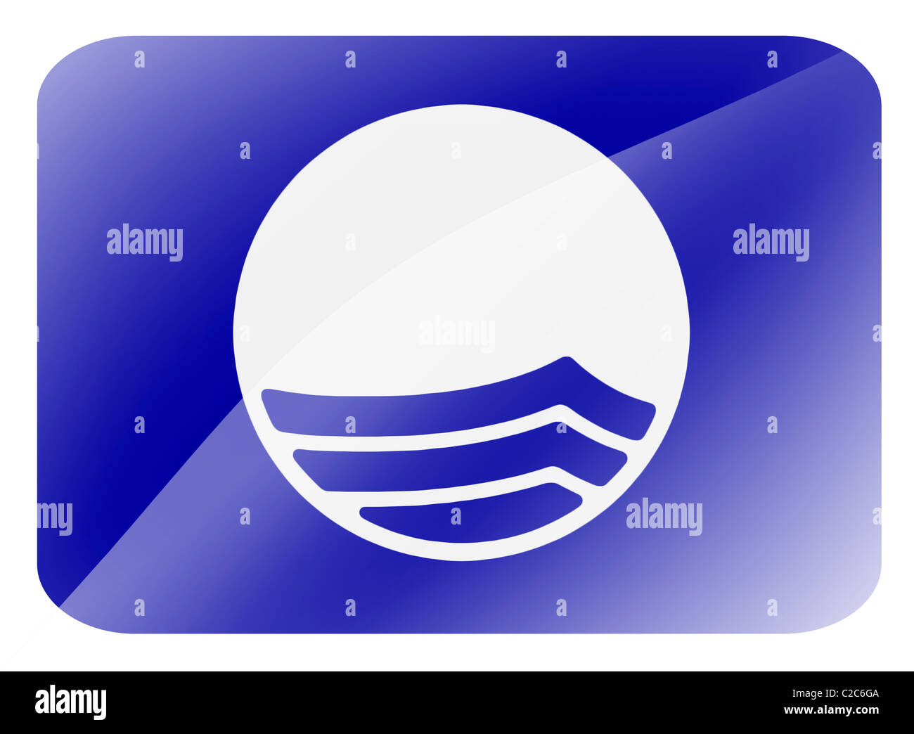 Blue flag logo icon flag Stock Photo - Alamy