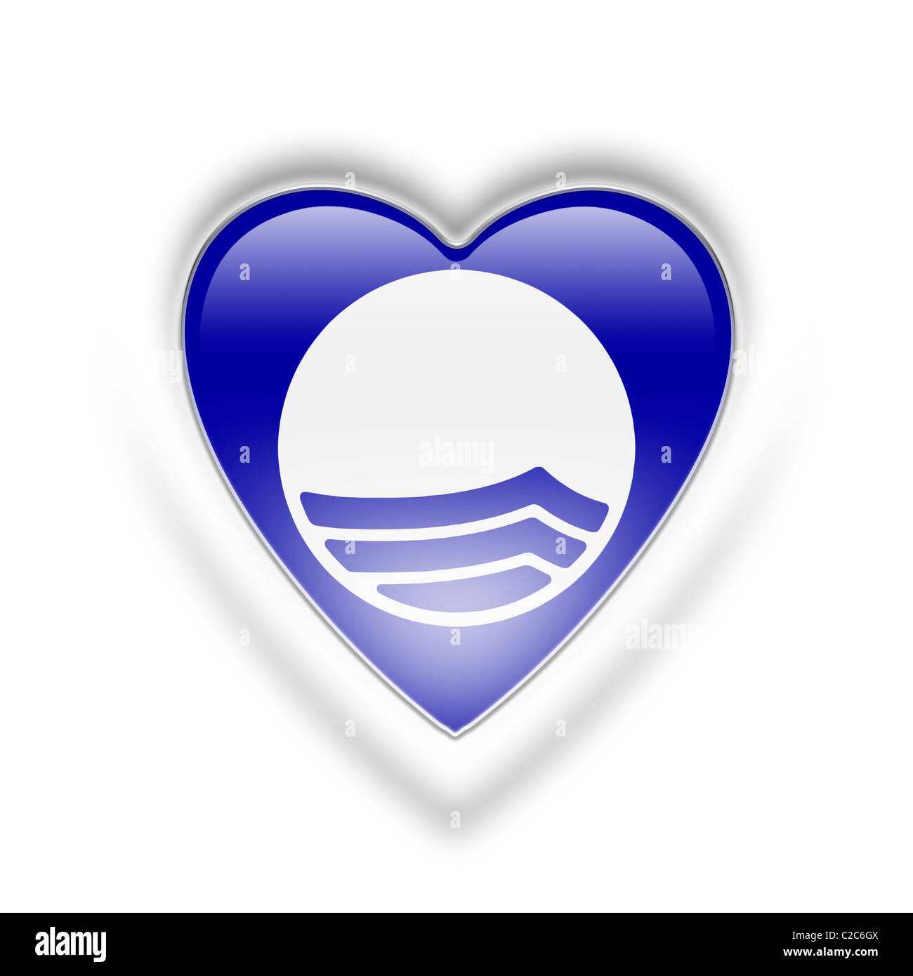 Blue flag logo icon flag Stock Photo - Alamy