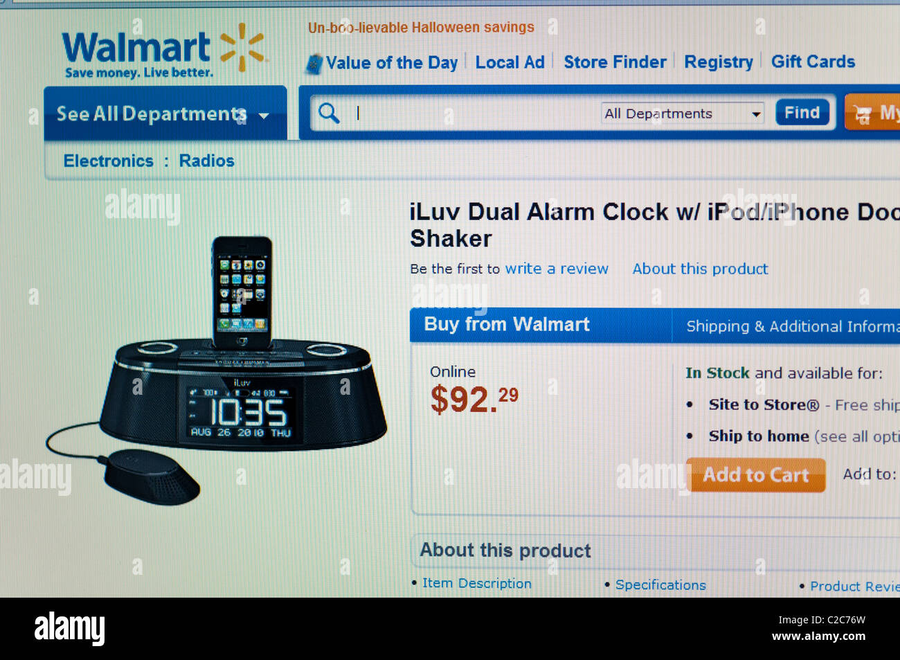 Walmart website screenshot Stock Photo - Alamy
