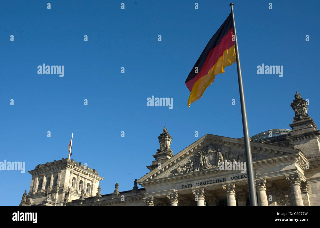Reichstag dome built by Bismarck in 1892, down at war and rebuilt in ...