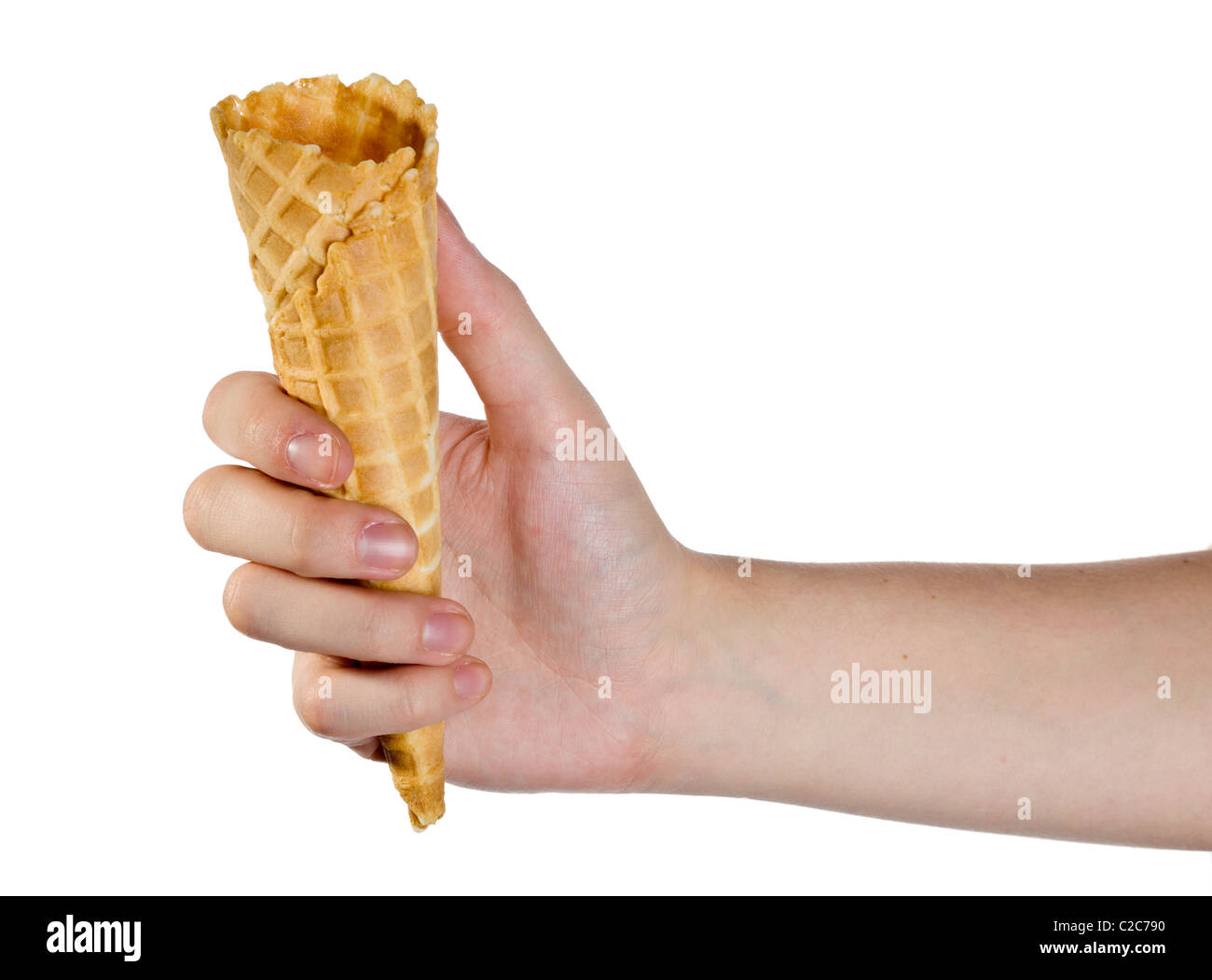 Hand holding cone Cut Out Stock Images & Pictures - Alamy