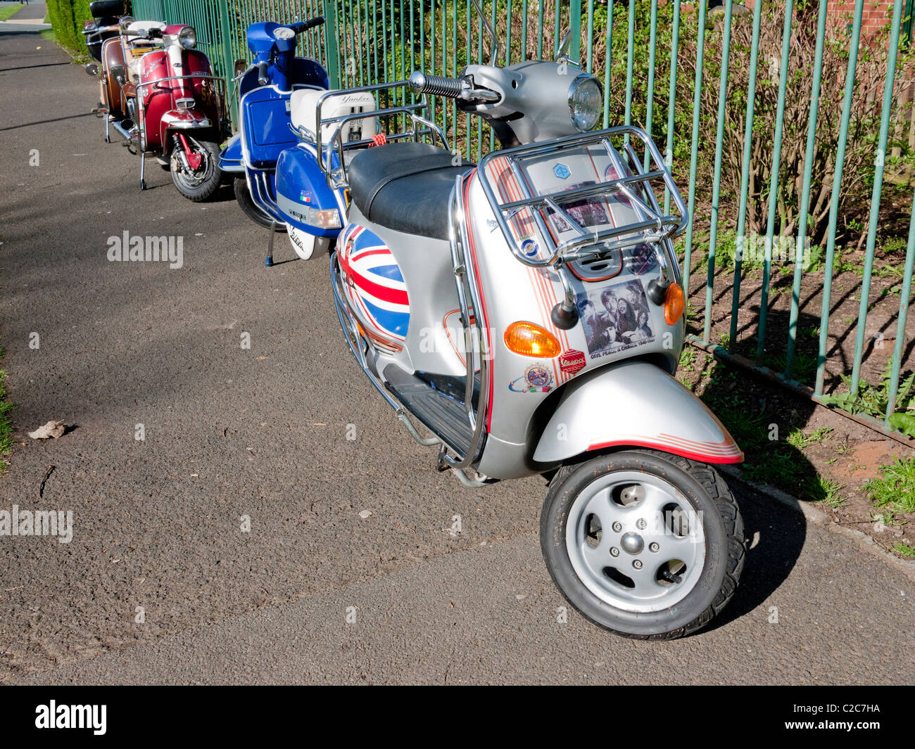 Parked Scooters. England, UK Stock Photo - Alamy