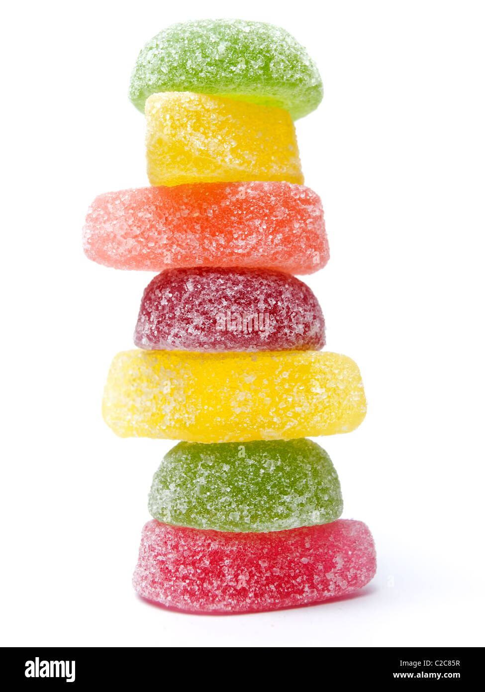 Stack made by jelly candies isolated on a white background Stock Photo ...