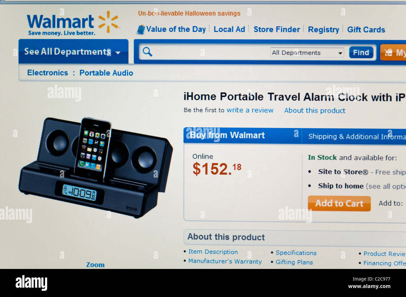 Walmart website screenshot Stock Photo - Alamy