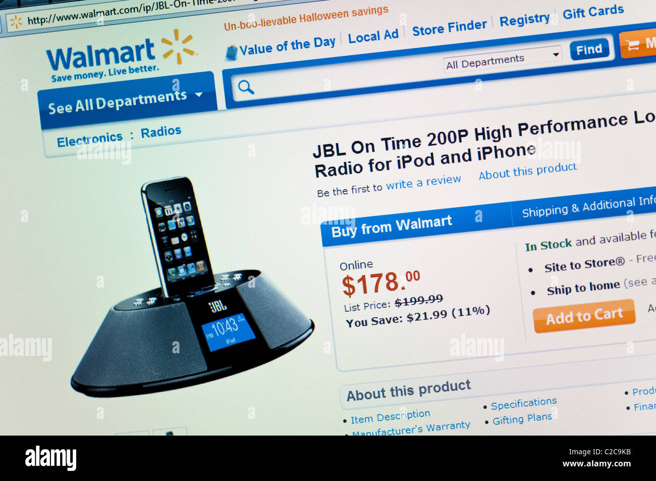 Walmart website screenshot Stock Photo - Alamy