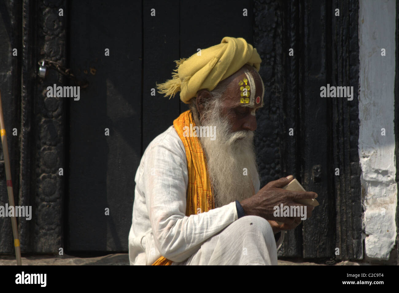 Saddhu at Kathmandu Durbar Square, Nepal Stock Photo - Alamy