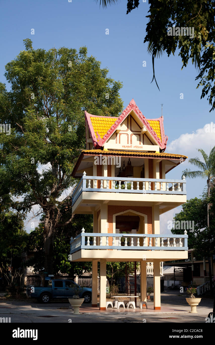 Bell tower in Thailand temple (Hor Rankang), Lampang Thailand Stock ...