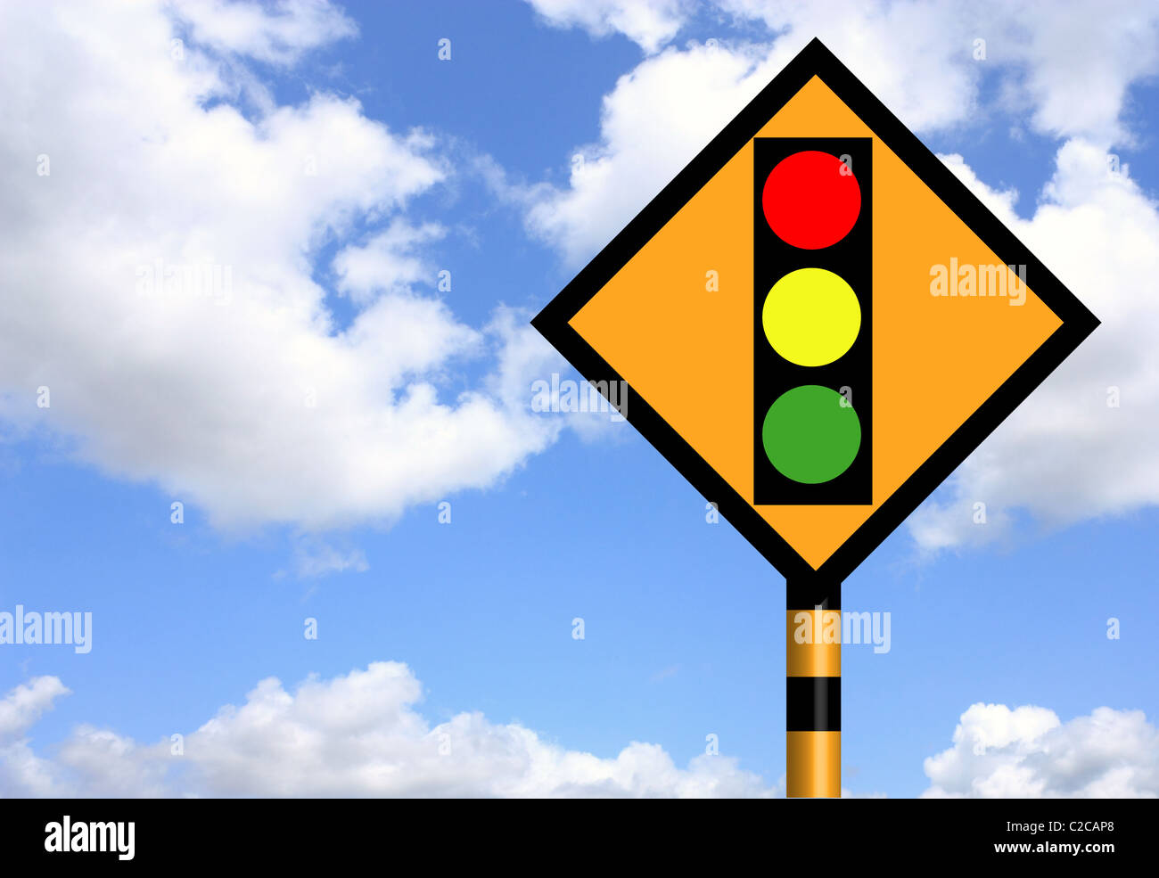 Traffic sign in front of you the way that a separate traffic light ...