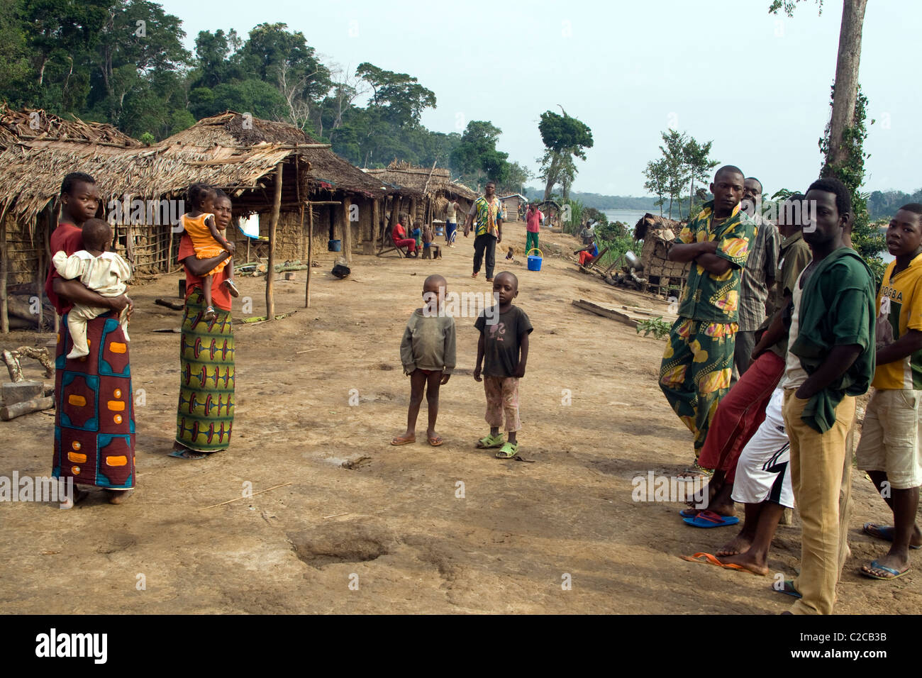 A refugee camp ,Betou ,Ubangi River ,Republic of Congo Stock Photo - Alamy