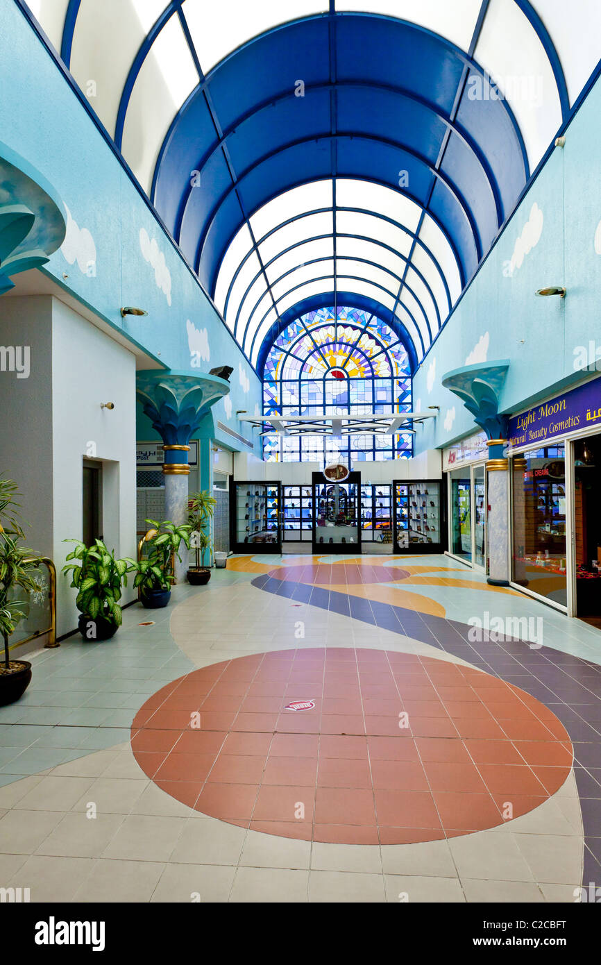 Interior of a shopping center on Intercontinental Boulevard near Muscat ...