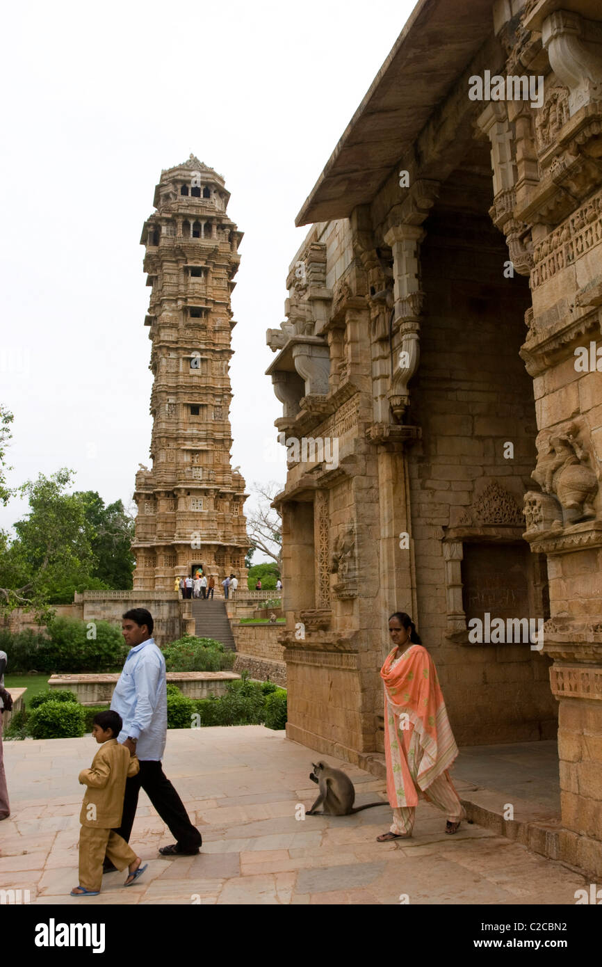 Vijay Stambh, Victory Tower at Chittorgarh,a 12th century fort in ...
