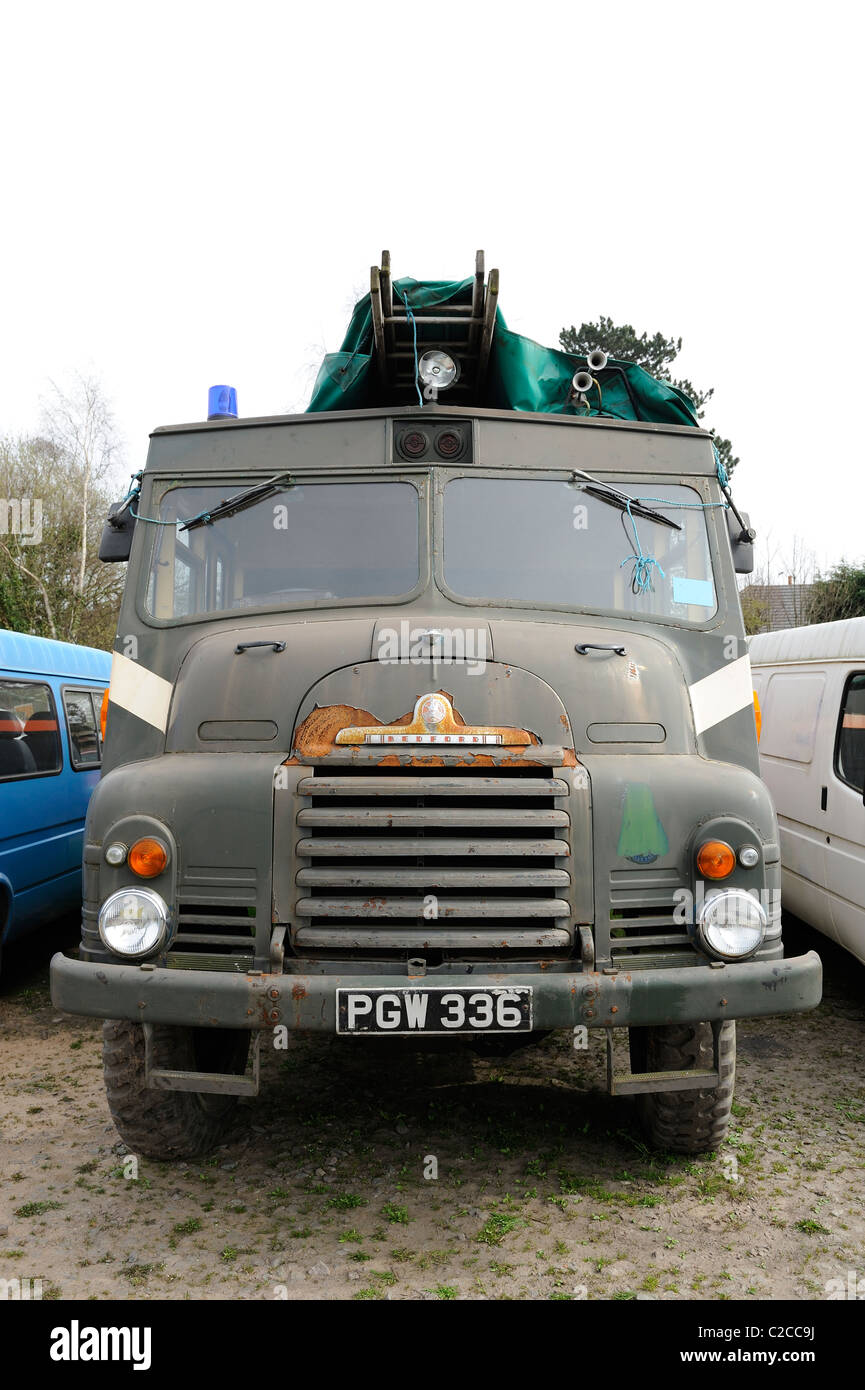 old bedford fire engine england uk Stock Photo - Alamy