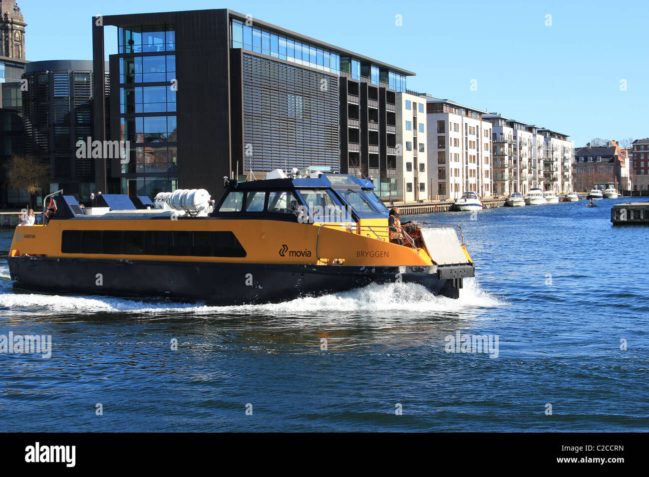 Water bus in a canal of Copenhagen Stock Photo - Alamy