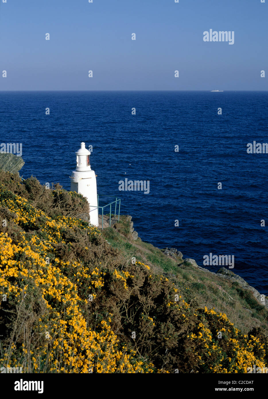 Lighthouse Cornwall England Stock Photo - Alamy