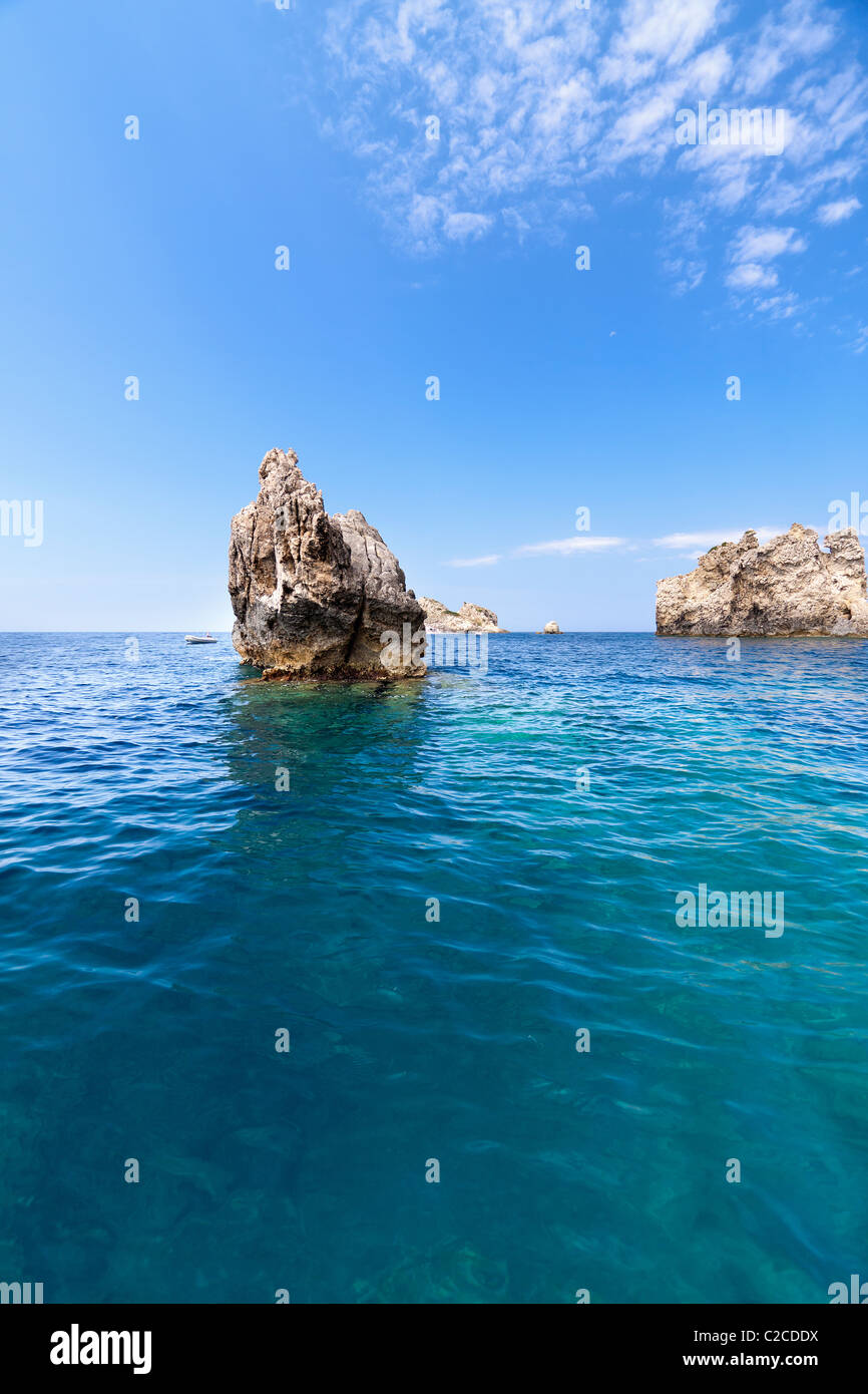 Beautiful sea of Corfu island (Greece Stock Photo - Alamy