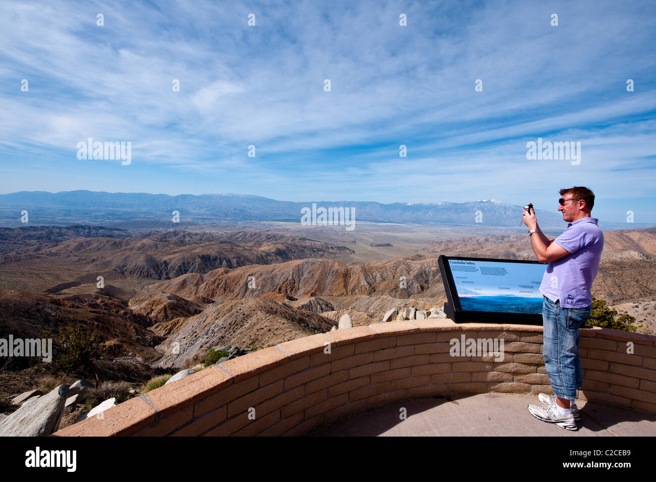 California. View of the Coachella Valley from Keys View, Joshua Tree ...