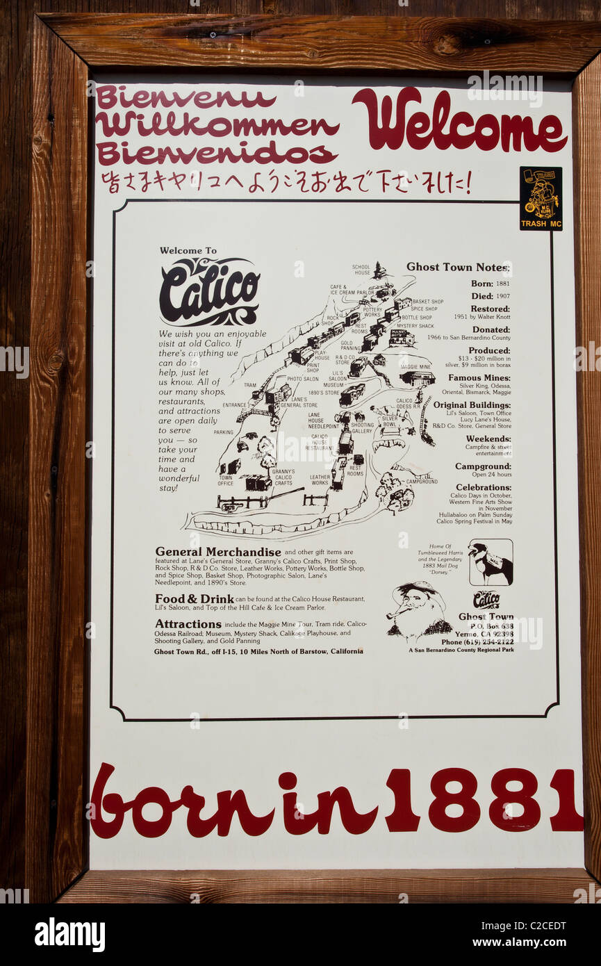 California. Old Calico Ghost Town near Barstow Stock Photo - Alamy