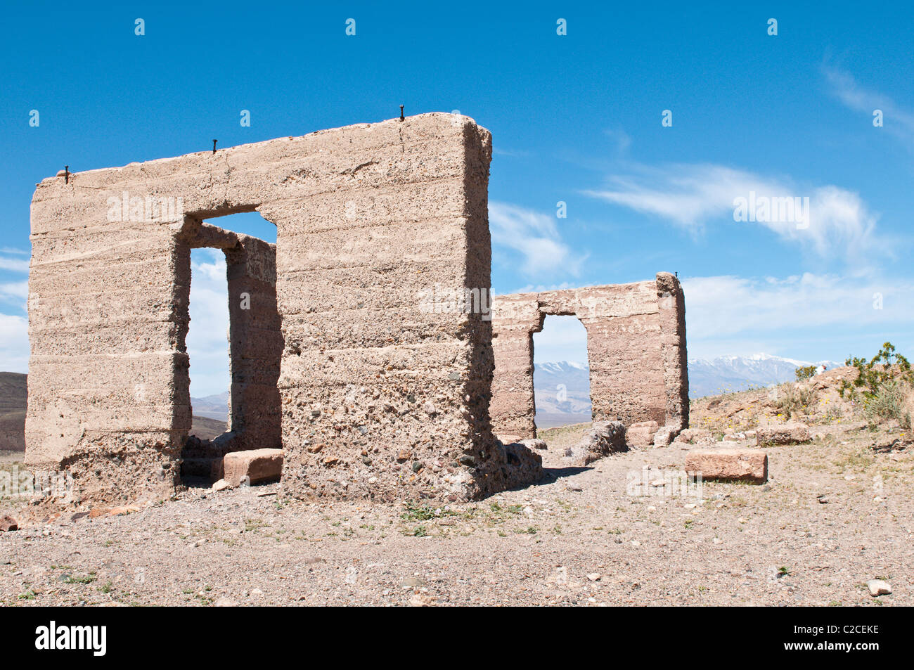 California. Ashford Mill Ruins, Death Valley National Park Stock Photo ...
