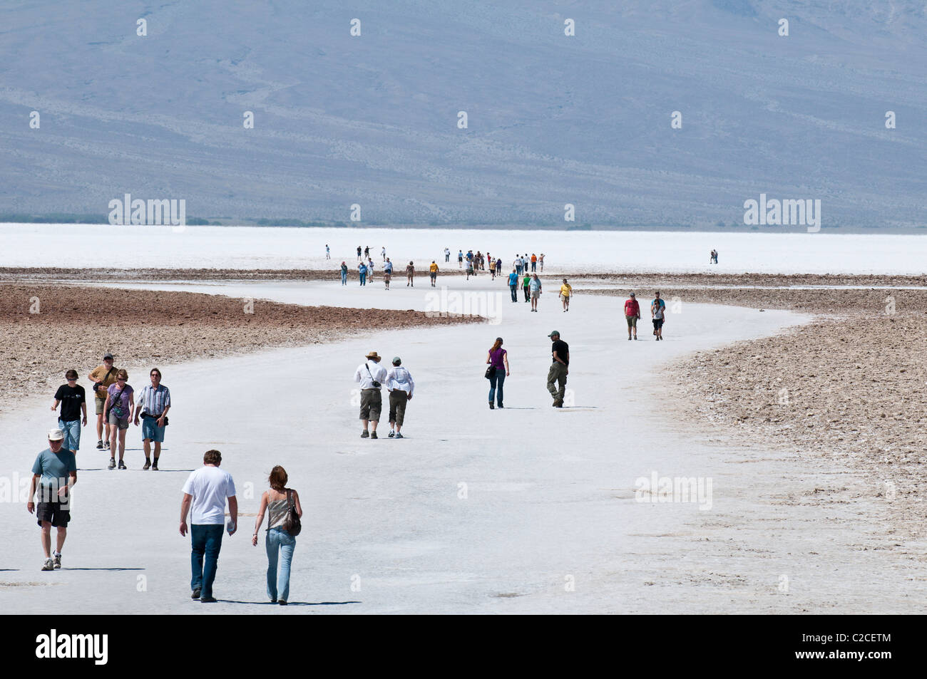California. Salt flats near Badwater Basin, Death Valley National Park ...