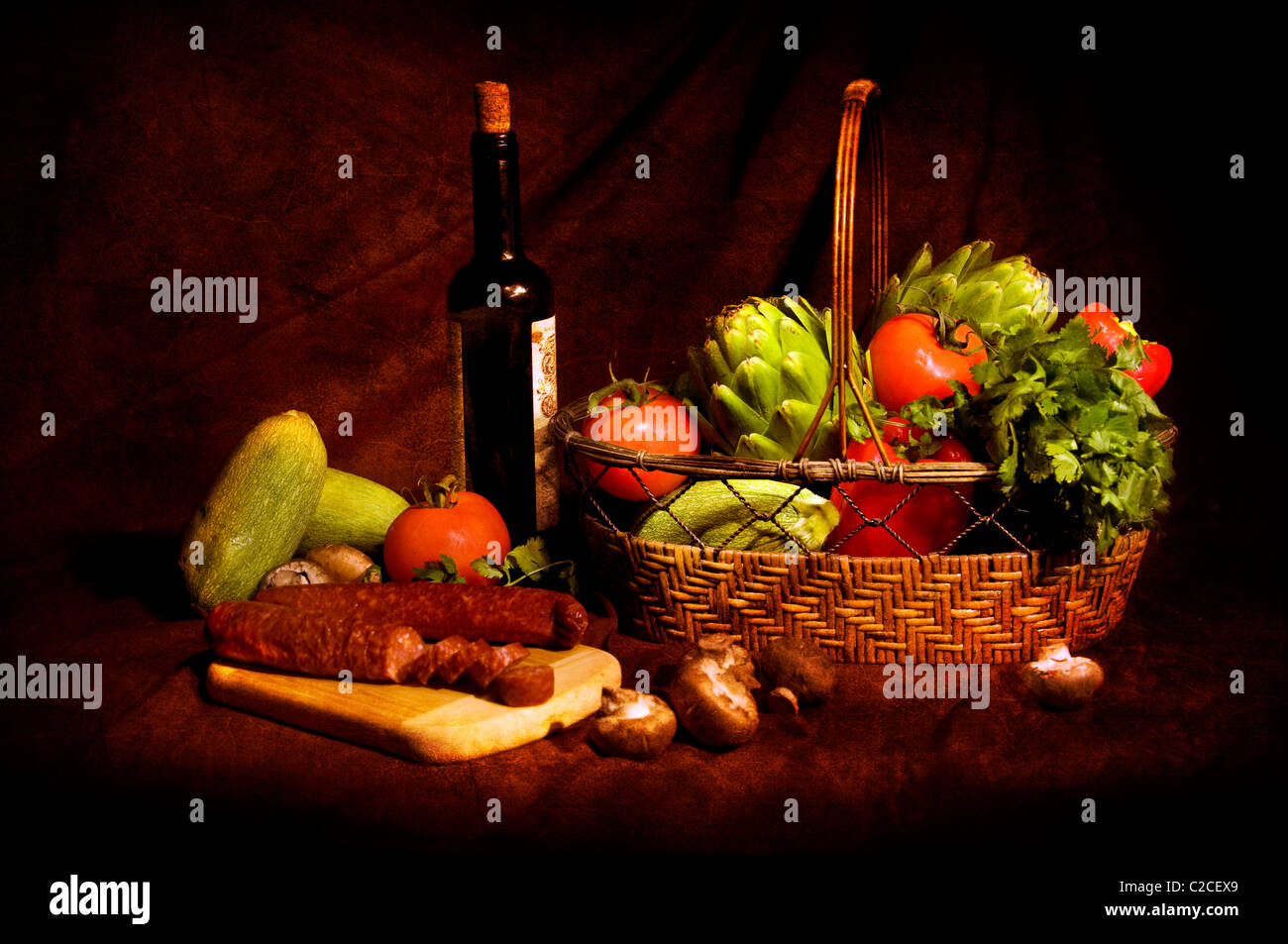Still life with food Stock Photo - Alamy
