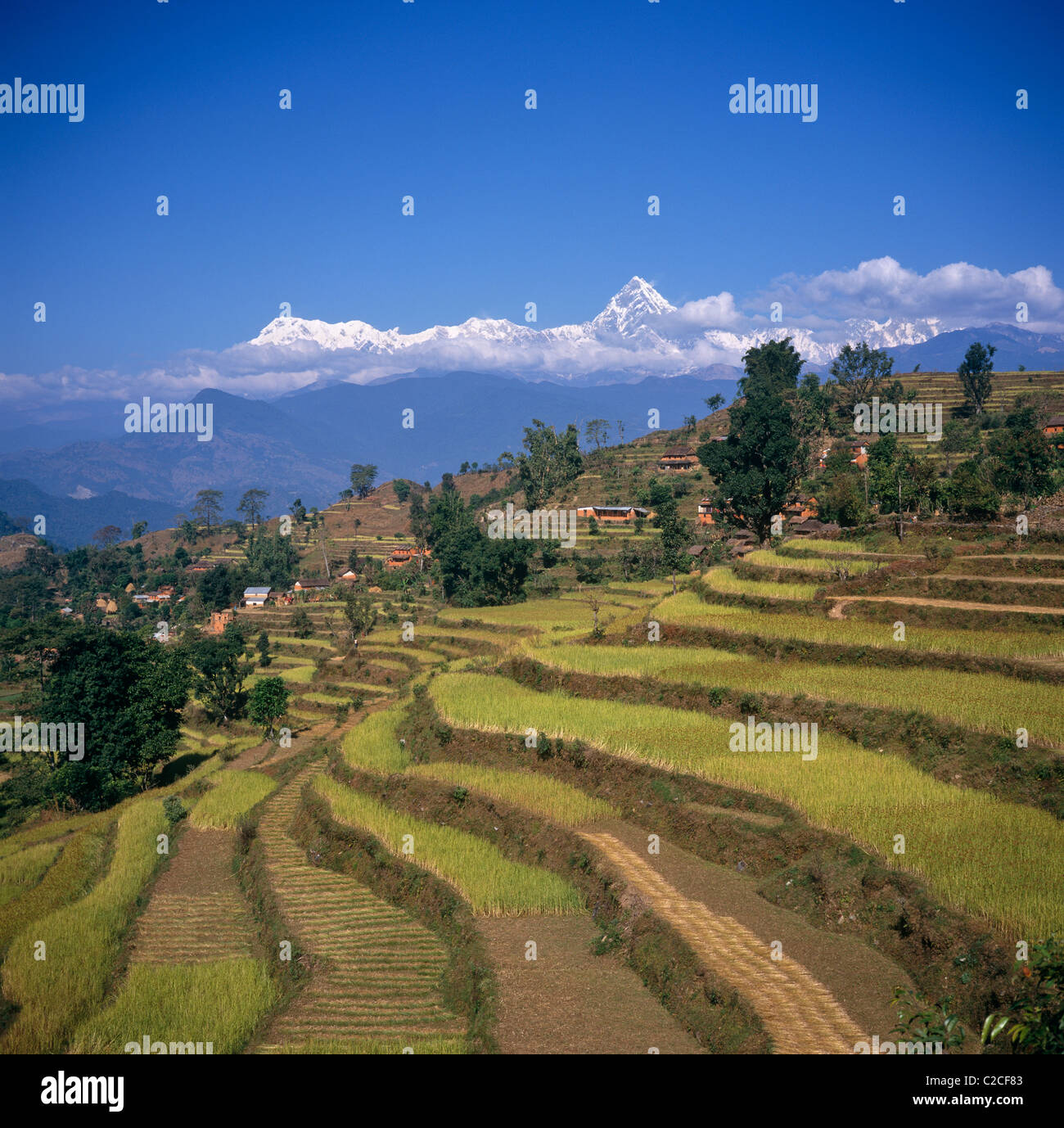 Mountain Village Himalayas Nepal Stock Photo - Alamy