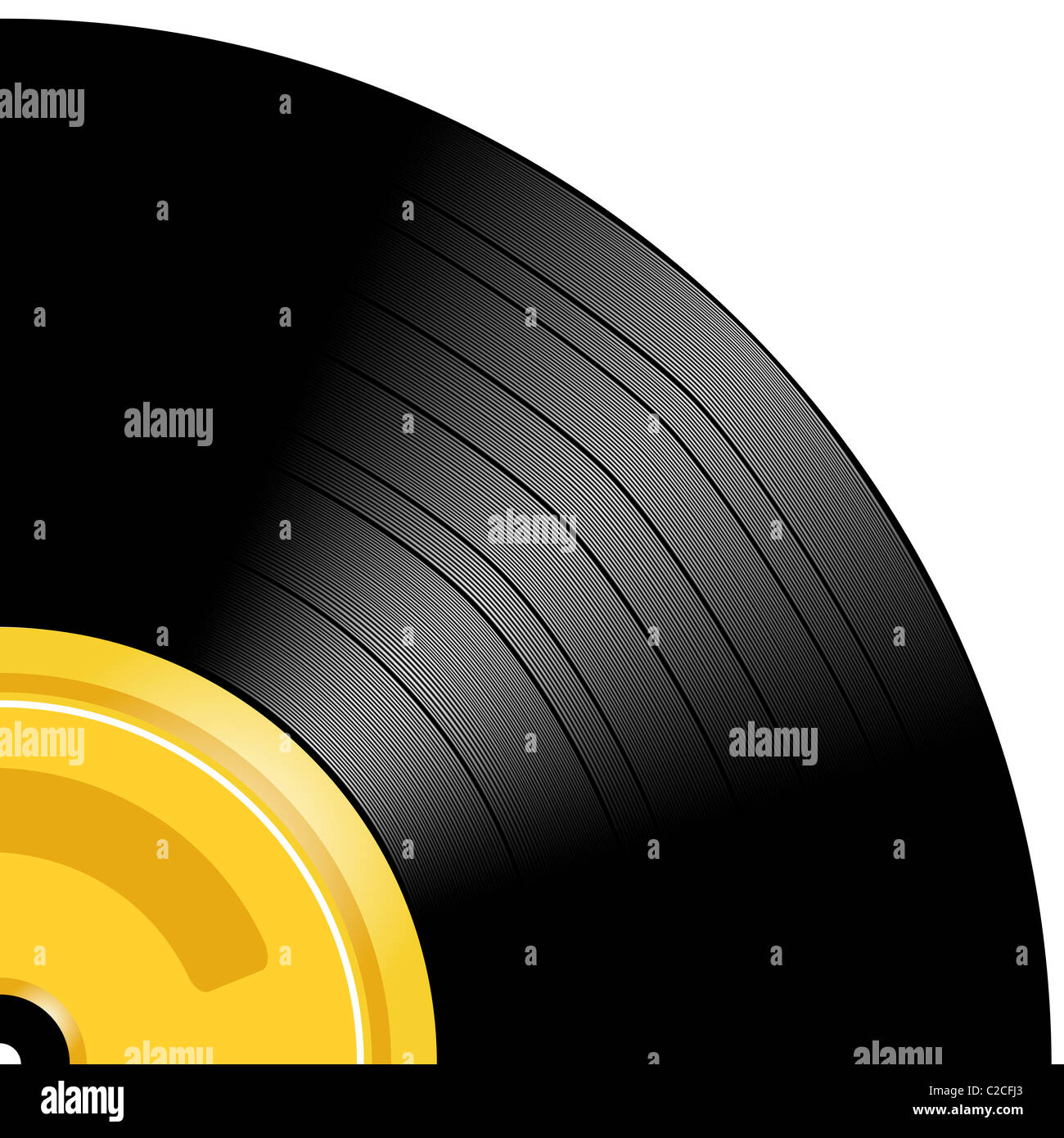 Illustration of part of a vinyl record Stock Photo - Alamy