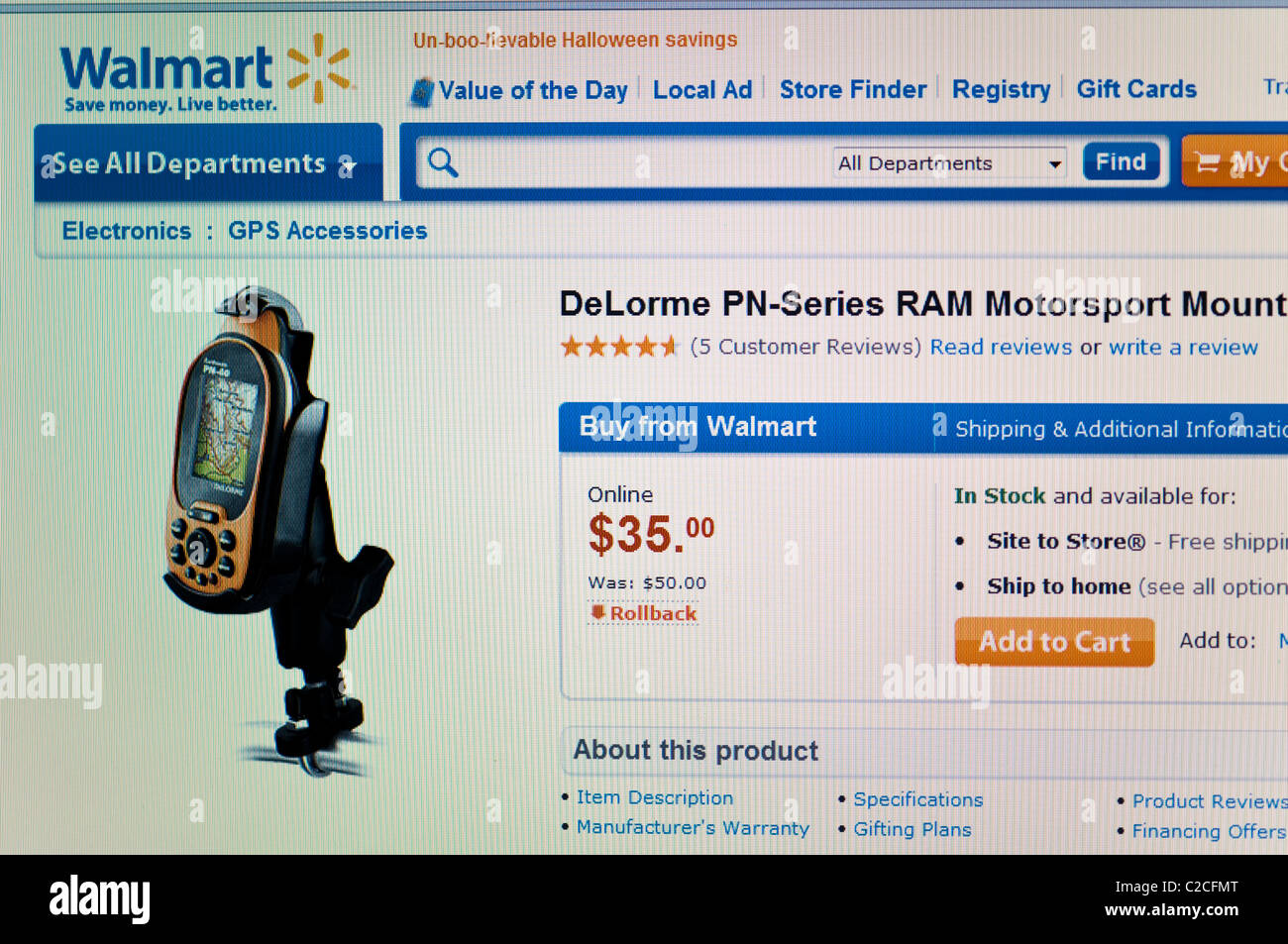 Walmart website screenshot Stock Photo - Alamy
