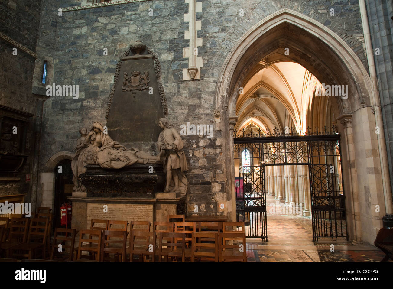 Interior view of the Christ Church Cathedral, Dublin, Ireland Stock ...
